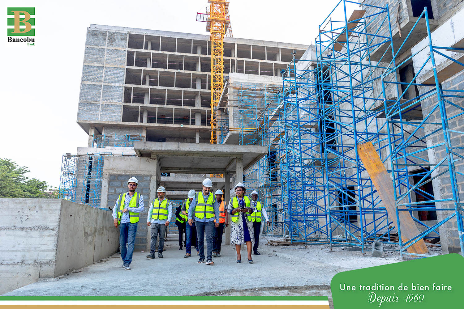 BANCOBU - Visite de l’ADG au chantier " Bancobu Business Center