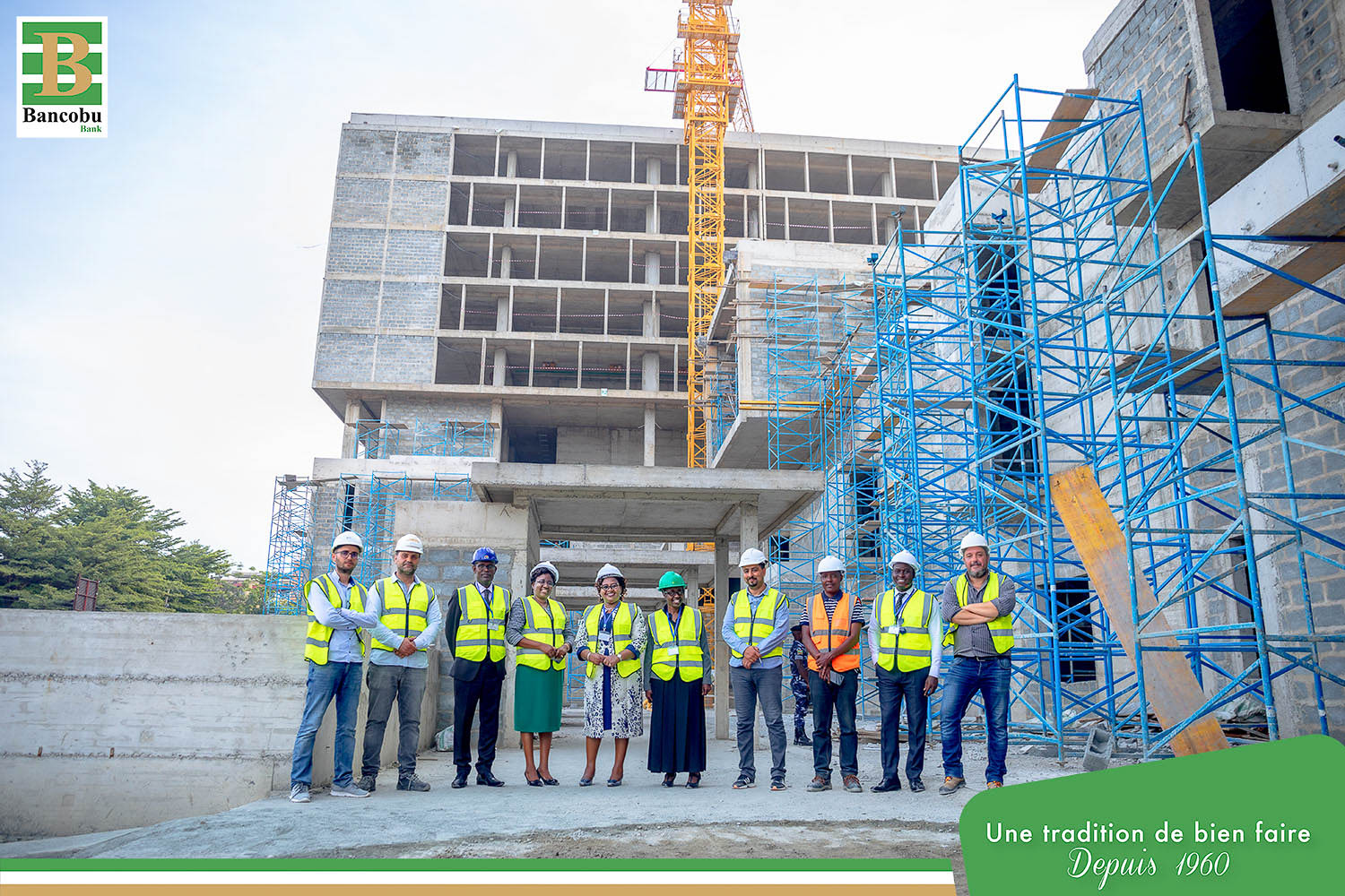 BANCOBU - Visite de l’ADG au chantier " Bancobu Business Center