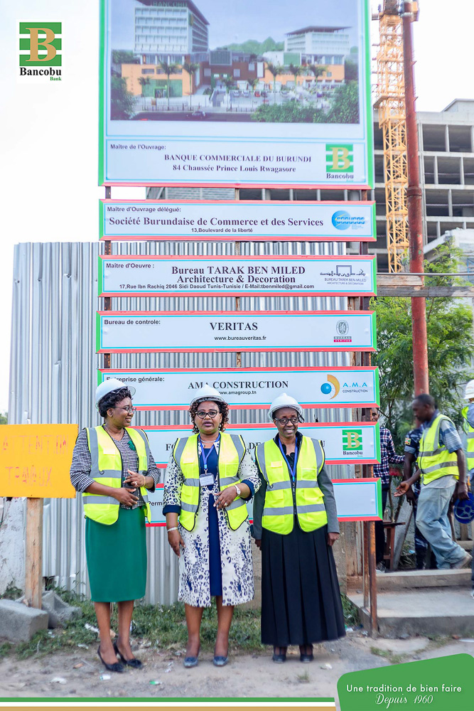 BANCOBU - Visite de l’ADG au chantier " Bancobu Business Center